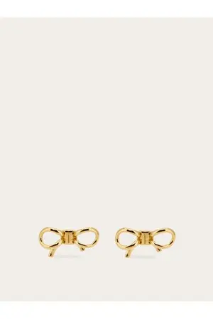 FERRAGAMO Bow Stud Earrings - Gold