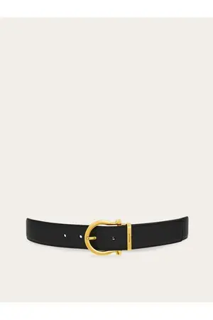 FERRAGAMO Reversible Gancini Belt - Black
