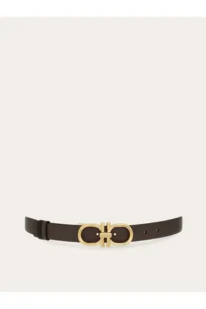FERRAGAMO Reversible Gancini Belt - Natural