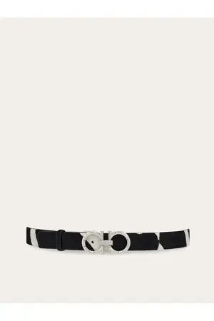 FERRAGAMO Adjustable Gancini Belt - Black
