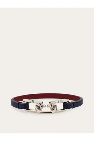 FERRAGAMO Gancini Bicolor Bracelet - Navy