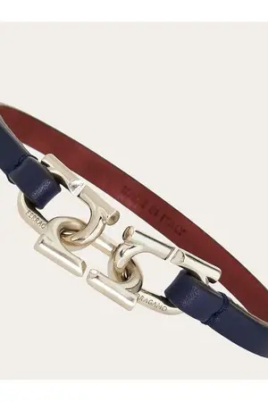 FERRAGAMO Gancini Bicolor Bracelet - Navy