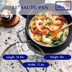 BLU. 11 Inch Saute Pan With Lid