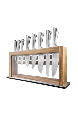 CUISINE::PRO® Damashiro® 9-piece Okada Knife Block - Silver