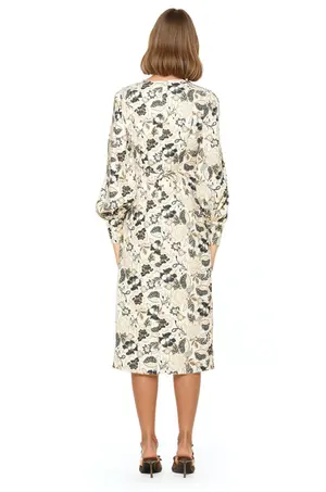 ALEXIA ADMOR Jules Button Down Midi Dress - Ivory Paisley