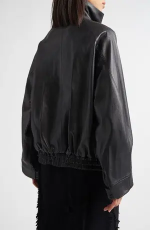 EENK Leather Bomber Jacket
