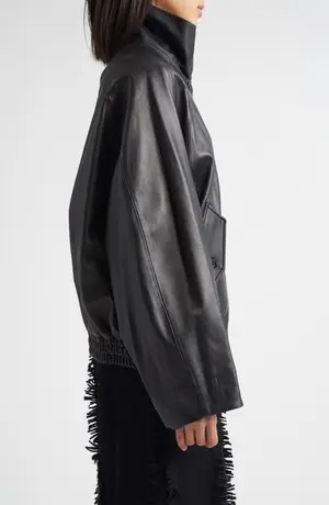 EENK Leather Bomber Jacket