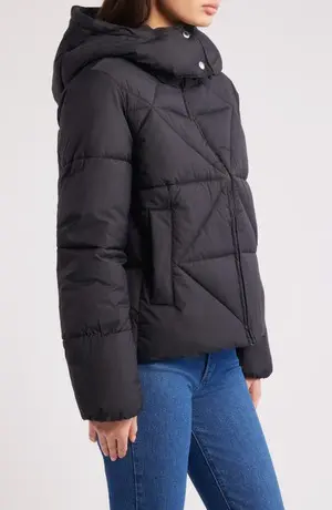 Sam Edelman Cropped Puffer Jacket - Black