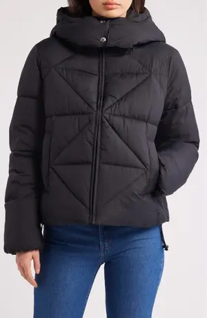 Sam Edelman Cropped Puffer Jacket - Black