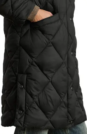 Ralph Lauren Soft Quilted Hooded Longline Coat