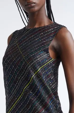 Missoni Sequin Plaid Knit Minidress