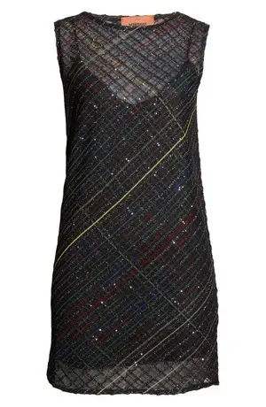 Missoni Sequin Plaid Knit Minidress