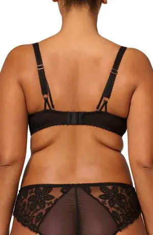 Simone Perele Embroidered Underwire Strappy Full Cup Plunge Bra