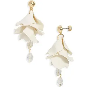 Nordstrom Petal Chandelier Drop Earrings - Ivory- Gold