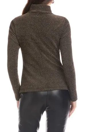 Fifteen Twenty Adina Metallic Crossover Top