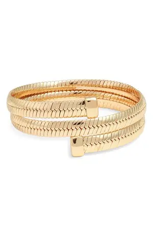 Nordstrom Flat Snake Chain Wrap Bangle - Gold