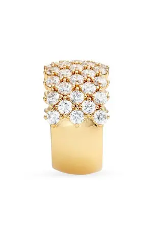 Nordstrom Cubic Zirconia Grid Ring - Clear- Gold