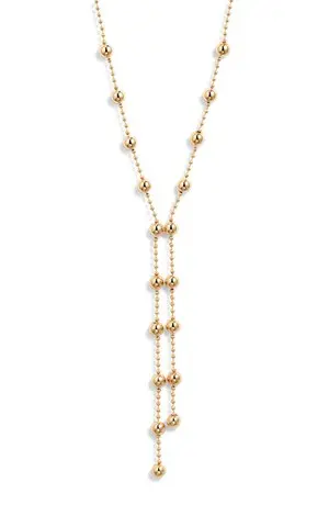 Nordstrom Ball Chain Y Necklace - Gold