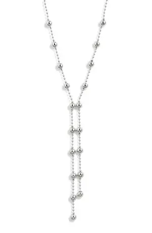 Nordstrom Ball Chain Y Necklace - Silver