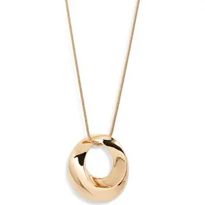 Nordstrom Sculptural Twist Pendant Necklace Gold