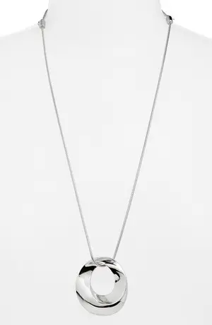 Nordstrom Sculptural Twist Pendant Necklace - Silver