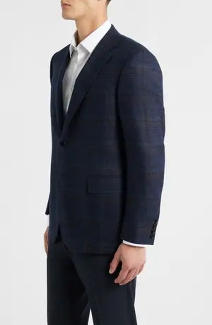 Canali Siena Regular Fit Plaid Sport Coat