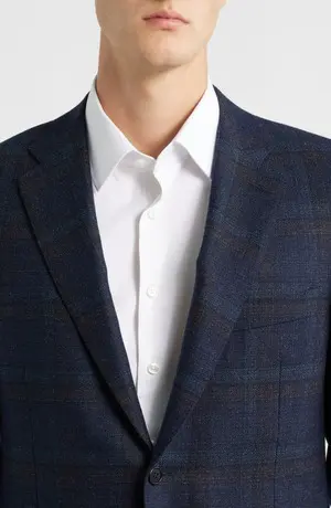 Canali Siena Regular Fit Plaid Sport Coat