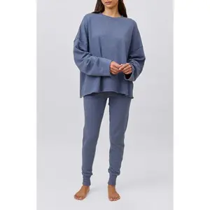 PAPINELLE Organic Cotton Pajamas - Steel Blue