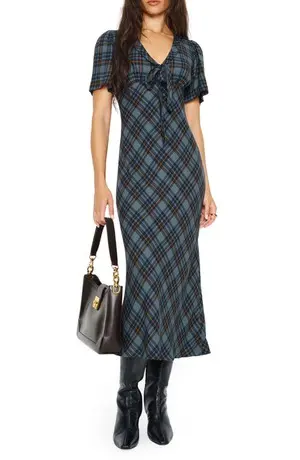 Plaid Midi Day Dresses