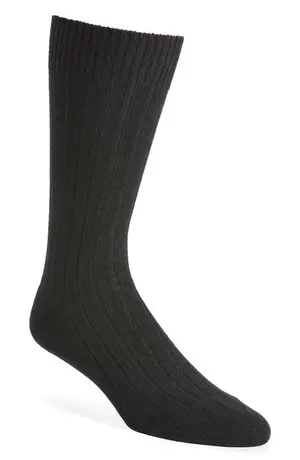 Pantherella Waddington Cashmere Blend Dress Socks - Black