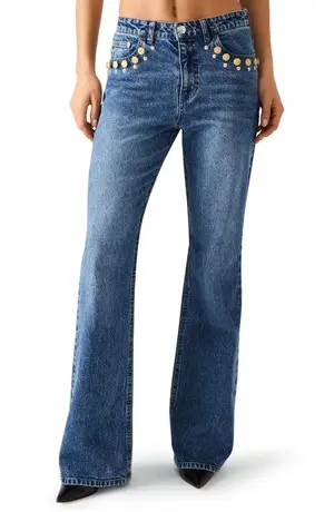 Steve Madden Irys Rivet Flare Jeans