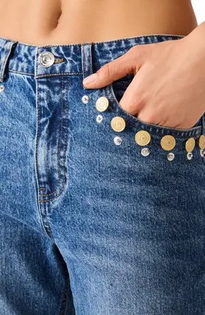 Steve Madden Irys Rivet Flare Jeans