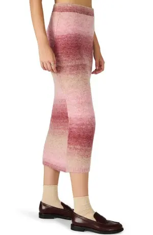 Steve Madden Ombré Striped Knit Pencil Skirt