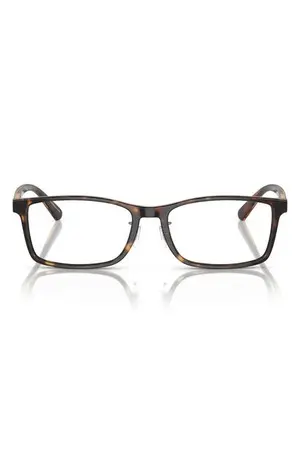 Emporio Armani 55mm Pillow Optical Glasses - Shiny Havana/demo Lens