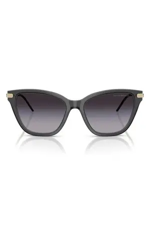 Emporio Armani 54mm Cat Eye Sunglasses Opal Black/grey Gradient