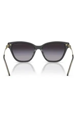 Emporio Armani 54mm Cat Eye Sunglasses - Opal Black/grey Gradient