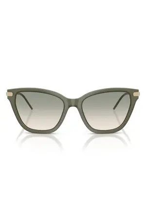 Emporio Armani 54mm Cat Eye Sunglasses - Opal Green/brown/green