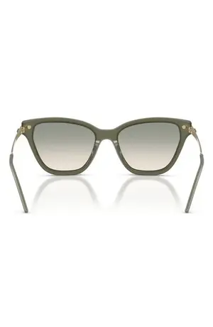 Emporio Armani 54mm Cat Eye Sunglasses - Opal Green/brown/green
