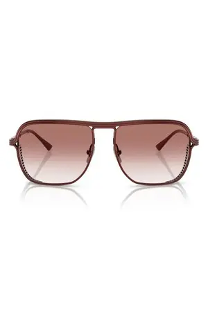 SCUDERIA FERRARI 59mm Square Sunglasses - Bordeaux/gradient Bordeaux