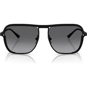SCUDERIA FERRARI 59mm Square Sunglasses - Black/grey Gradient Polar