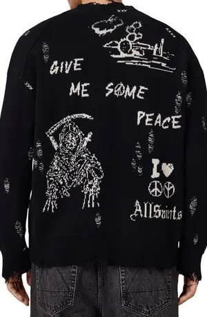 ALLSAINTS Caledon Jacquard Knit Cardigan