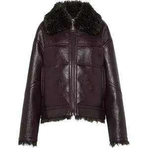 OOF WEAR Faux Shearling & Faux Leather Reversible Jacket