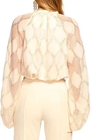 Ramy Brook Ria Metallic Chain Print Top