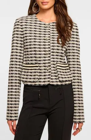Ramy Brook Thomas Metallic Check Jacket