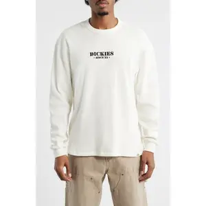 Dickies Waffle Logo Crewneck T-shirt - Egret