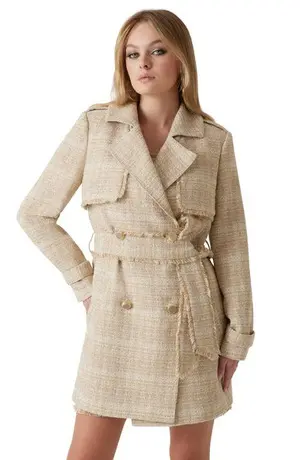 MARCIANO Mariah Cotton-blend Trench Coat