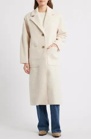 Marine Layer Colette Faux Shearling Longline Coat
