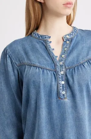 Rails Sunna Denim Top - Blue Stone