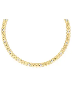 Roberto Coin Cobra Diamond Collar Necklace In 18k Gold - Yellow