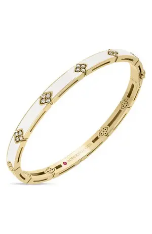 Roberto Coin Love In Verona Diamond Bangle Bracelet - White